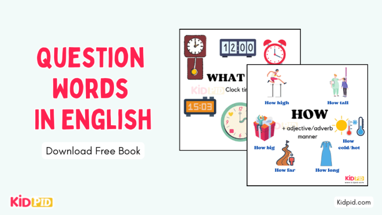 Question Words in English - Free Book for Kids - Kidpid