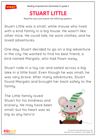 Short Reading Comprehension For Grade 2 (Free Worksheet) - Kidpid