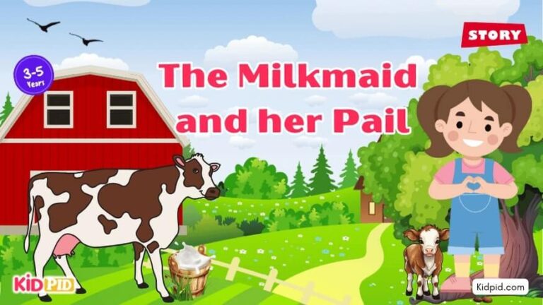 The Milkmaid and her Pail Moral Story For Kids - Kidpid