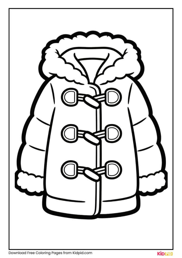 Winter Clothing Coloring Pages (Free Printables) - Kidpid