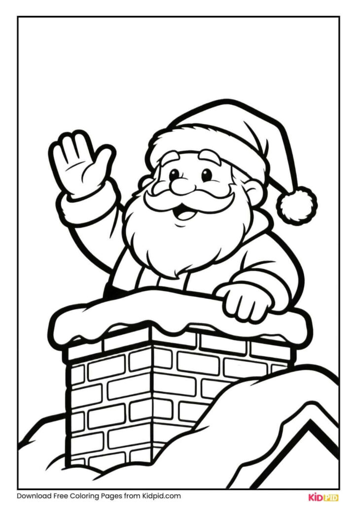 Christmas Santa Claus Coloring Pages for Kids - Kidpid