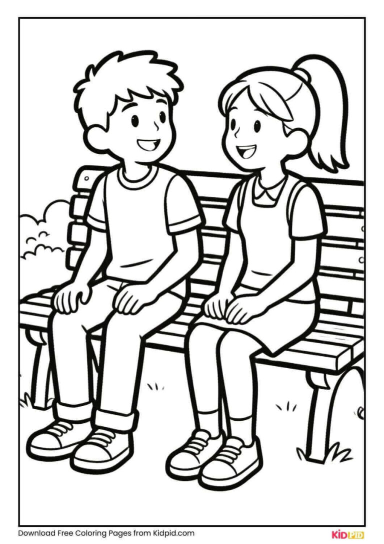 Friendship Coloring Pages for Kids - Kidpid