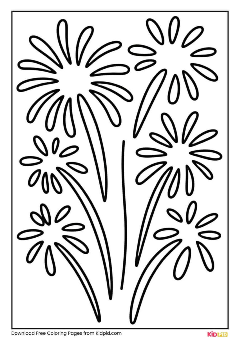 Printable New Year Coloring Pages for Kids - Kidpid