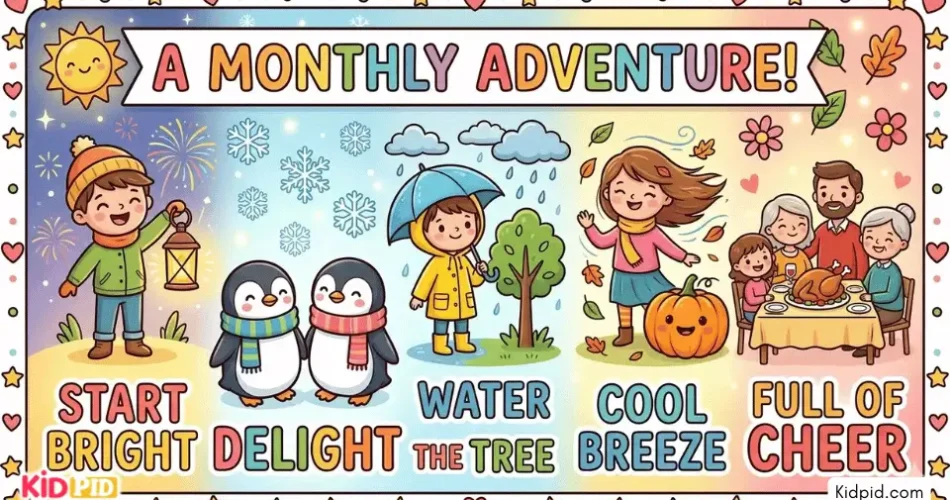 Months of the Year Rhymes for Kids – Fun Learning Songs and Poems - Kidpid