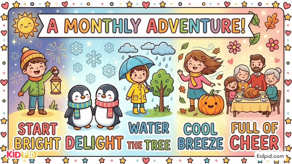 Months of the Year Rhymes for Kids – Fun Learning Songs and Poems - Kidpid